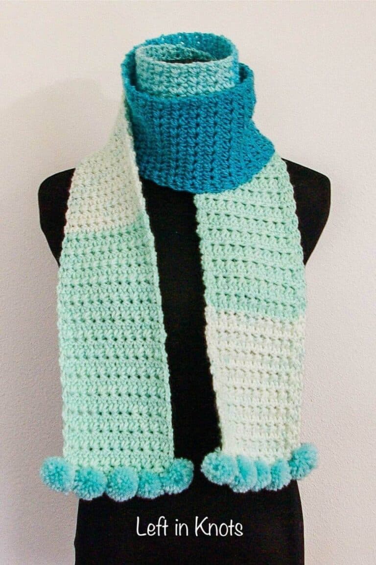 Crochet Star Stitch Scarf - Free Pattern - Left in Knots