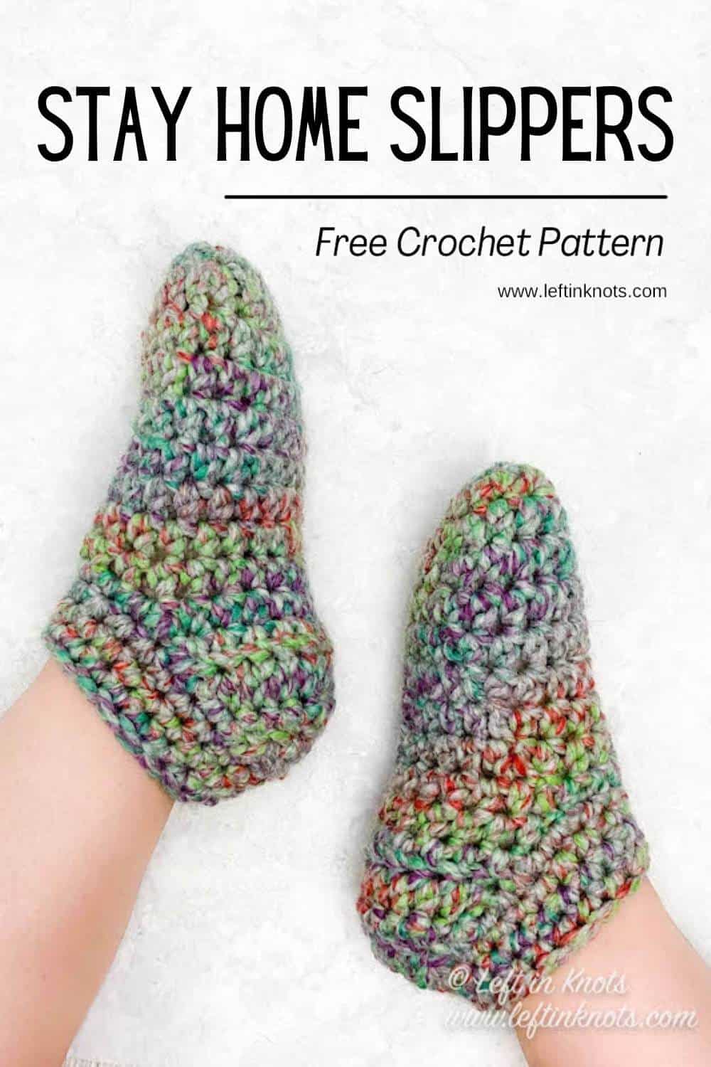 Crochet Chunky Slipper Socks- Free Pattern - Left in Knots