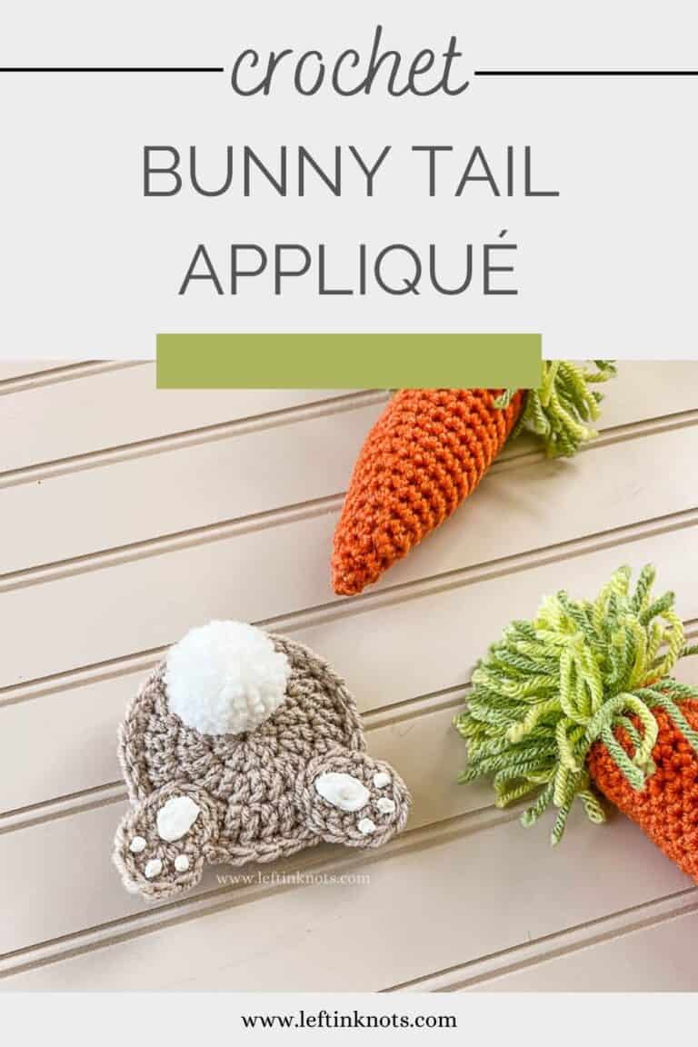 Crochet Bunny Tail Appliqué Free Pattern Left In Knots